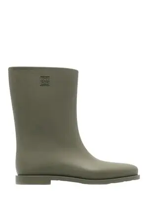 TOTEME Rain Logo-debossed Calf-length Boots - Green