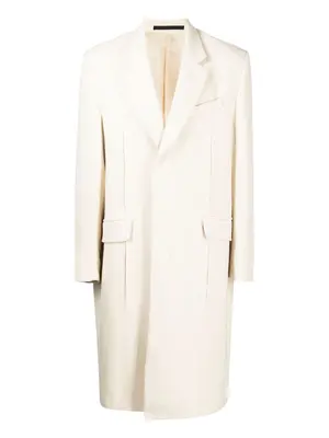 SONGZIO Single-breasted Overcoat - White
