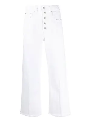 Polo Ralph Lauren Cropped Wide-leg Jeans - White
