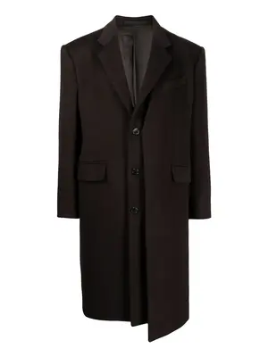 SONGZIO Layered Single-breasted Coat - Brown