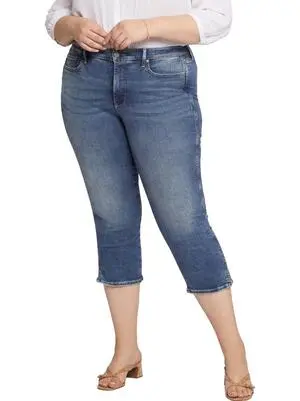 NYDJ Chloe Side Slit Capri Jeans - Loire
