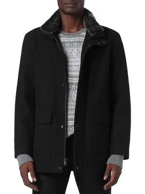 Andrew Marc Brooks Car Coat - Black