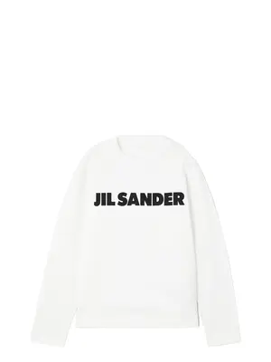 JIL SANDER Jil Sander Printed Cotton-Jersey Sweatshirt White