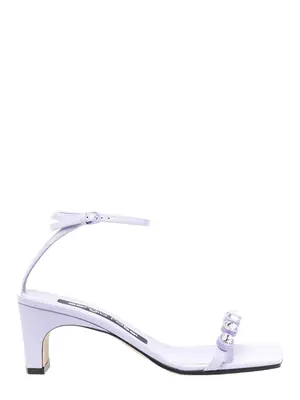 SERGIO ROSSI Sr1 70mm Crystal-embellished Sandals - Purple