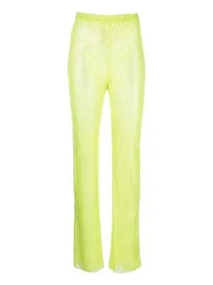 SANTA BRANDS Rhinestone-embellished Straight Trousers - Green