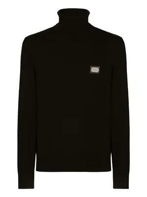 Dolce & Gabbana Roll-neck Wool Jumper - Black