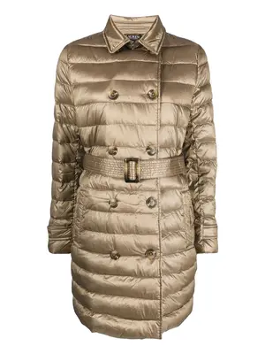 Ralph Lauren Belted Padded Coat - Gold