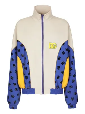 Dolce & Gabbana Logo-patch Knit Sports Jacket - Neutrals