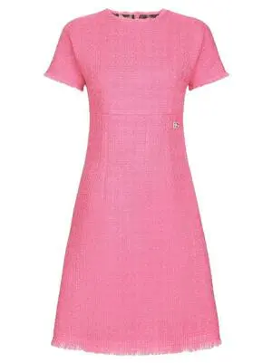 Dolce & Gabbana Tweed Minidress - Pink
