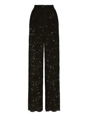 DOLCE & GABBANA Floral Lace Tailored Trousers