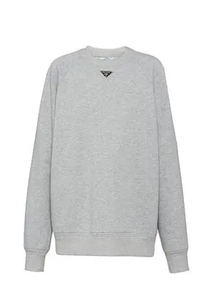 Prada Triangle-logo Sweatshirt - Grey