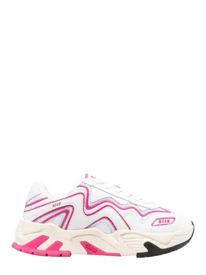 MSGM Panelled Low-top Sneakers - White