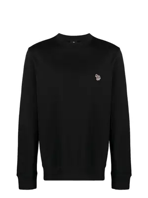 Paul Smith Zebra-logo Organic Cotton Sweatshirt - Black