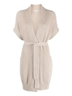 BRUNELLO CUCINELLI Chunky-Knit Sleeveless Cardigan
