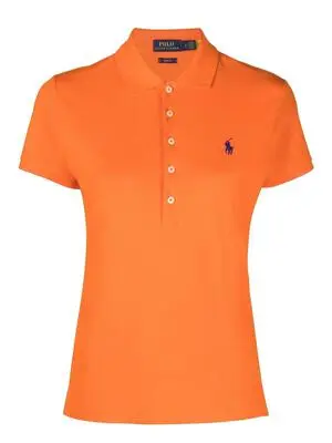 Polo Ralph Lauren Logo-embroidered Slim-fit Polo Shirt - Orange
