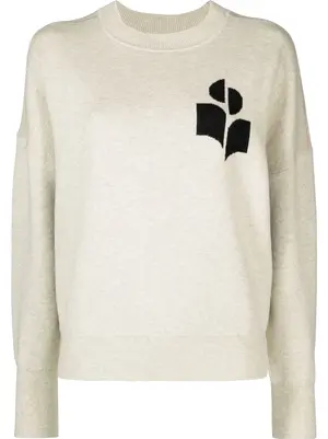 MARANT ETOILE Atlee Intarsia-knit Jumper - Grey