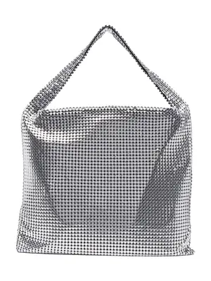 Rabanne Pixel Metallic Tote - Silver
