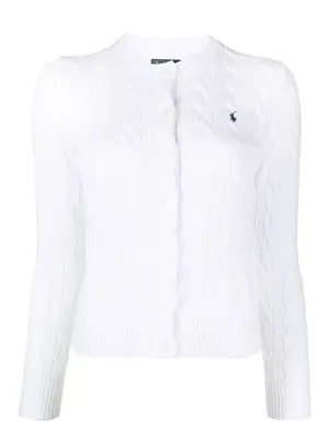 Polo Ralph Lauren Polo Pony Cable-knit Cardigan - White
