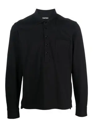 TOM FORD Button-front Long-sleeved Polo Shirt
