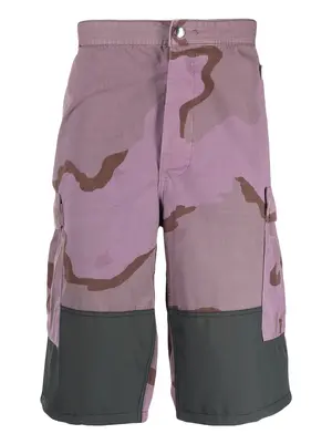OAMC Camouflage-pattern Cargo Shorts - Purple