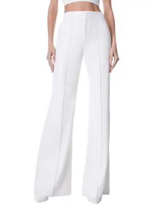 ALICE + OLIVIA Alice + Olivia Dylan Vegan Leather Wide-Leg Trousers