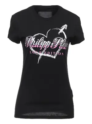 Philipp Plein T-shirt With Logo And Crystals - Black