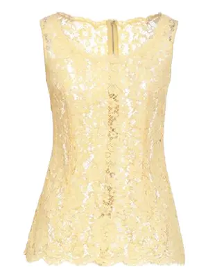 Dolce & Gabbana DOLCE & GABBANA Lace Top Yellow