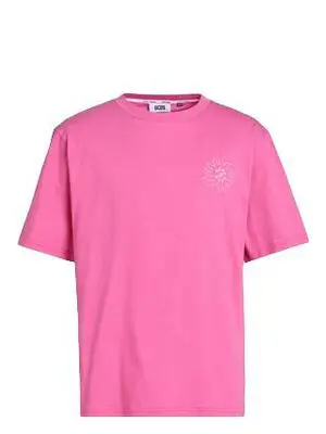 Gcds Man T-shirt White Size Xl Cotton Pink