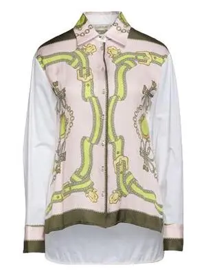 ANNA MOLINARI Printed Twill Shirt Pink
