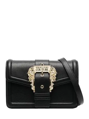 Versace Baroque-buckle Shoulder Bag - Black