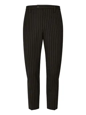 Dolce & Gabbana Pinstriped Tailored Trousers - Black