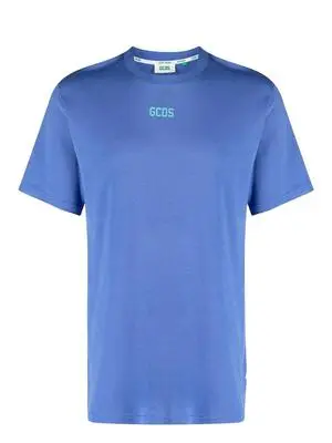 Gcds Logo-print Cotton T-shirt - Blue