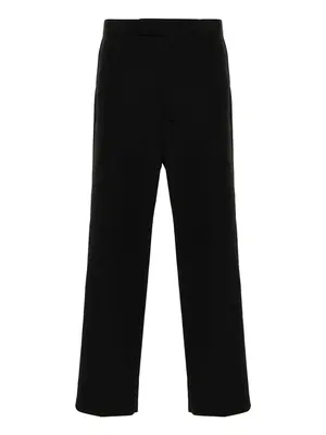 Gucci Cropped Textured Chino Trousers - Black