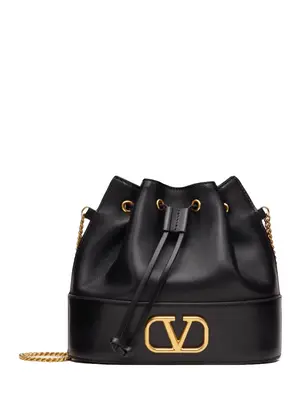 Valentino Garavani Mini Vlogo Signature Bucket Bag - Black