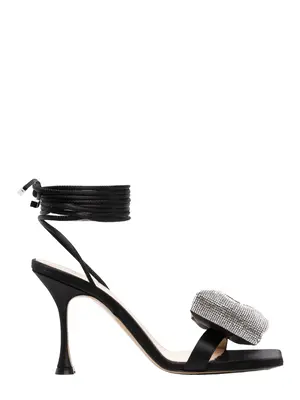 Mach & Mach Nicole 100mm Embellished Bow Sandals - Black