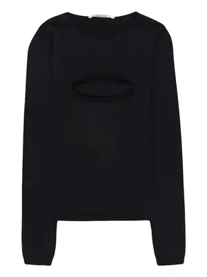 Stella McCartney Cut-out Knit Top - Black