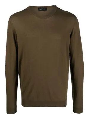 ROBERTO COLLINA Crew-neck Jumper - Green
