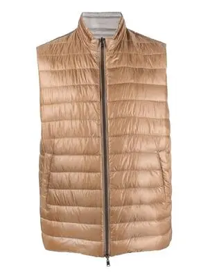Herno Reversible Padded Down Gilet Brown