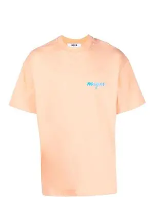 MSGM Logo-print T-shirt - Orange