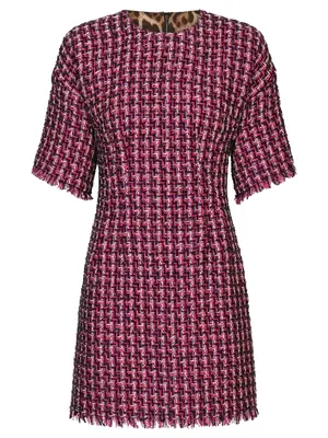 Dolce & Gabbana Tweed Minidress - Pink