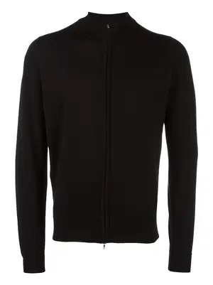 JOHN SMEDLEY John Smedley High Neck Zipped Cardigan