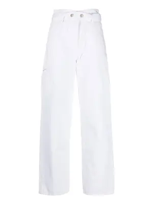 IRO PARIS Belted Straight-leg Jeans - White