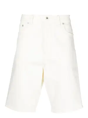 Kenzo Straight-leg Denim Shorts - White