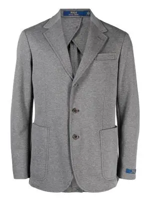 Polo Ralph Lauren Single-breasted Cotton-blend Blazer - Grey