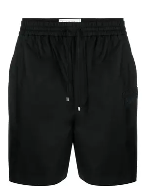 Valentino Garavani Logo-patch Drawstring Shorts - Black