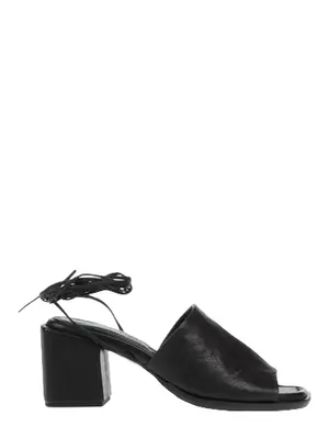 CAFÈNOIR Leather Sandals Black