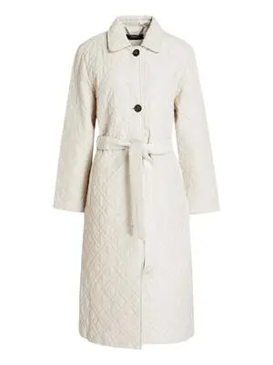 MUUBAA Xena Quilted Leather Coat - Off-white