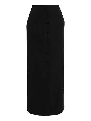 JIL SANDER Wool-crepe Maxi Skirt - Black