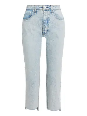 Rag & Bone Nina Cropped Slim-leg Jeans - Light Denim