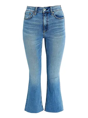 Rag & Bone Nina High-rise Kick-flare Jeans - Light Denim